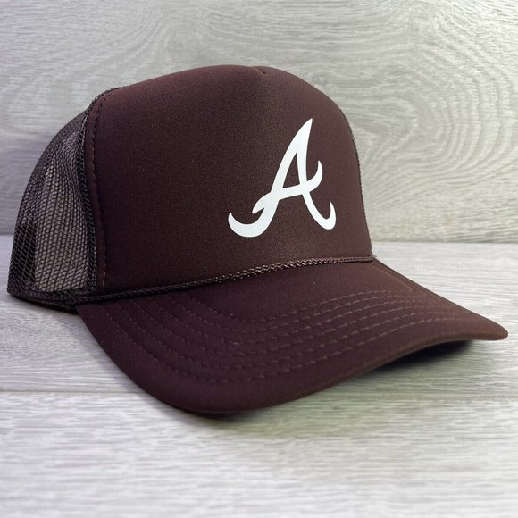 OTTO | Accessories | New Vintage Style Atlanta Atl Brown Trucker Hat ...